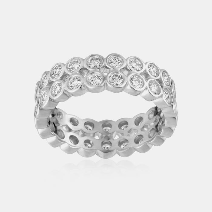 Double Row Bezel Set Ring | Isaac Mayer