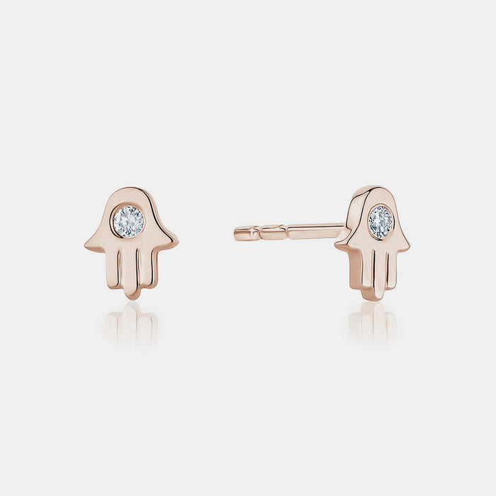 Mini Diamond Hamsa Studs